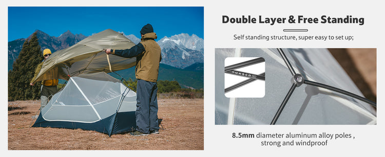 Mongar™ UL 2-Person Ultralight Backpacking Tent | Naturehike