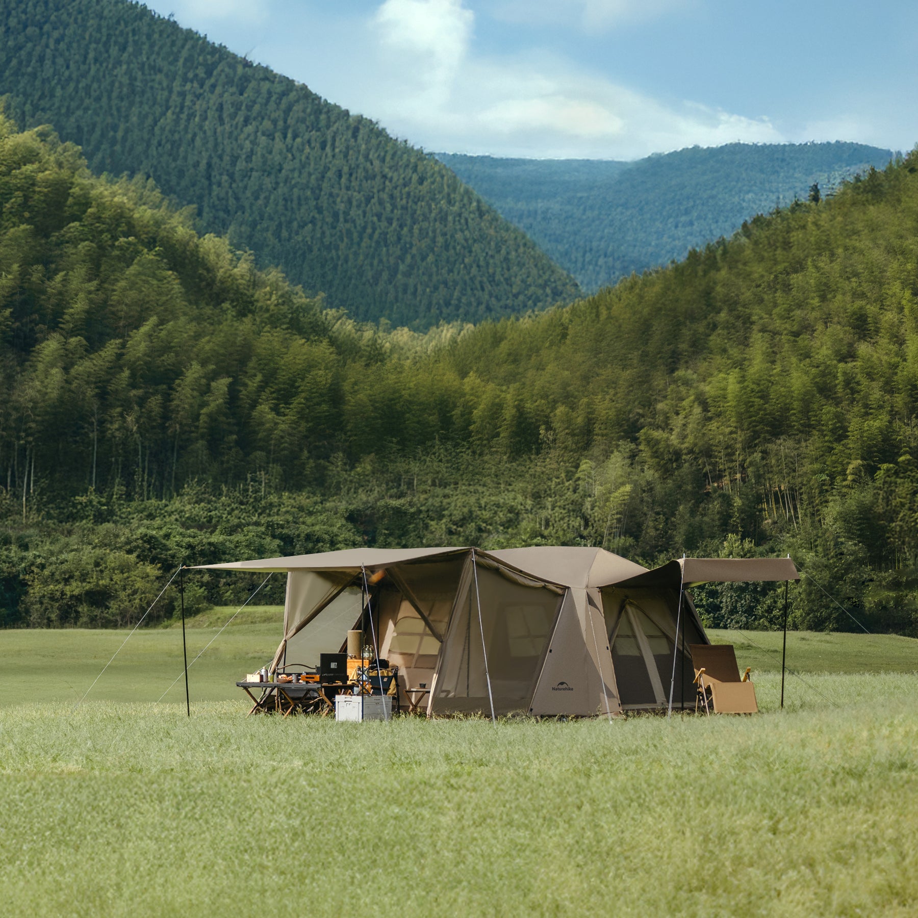Village 13 8-Person Automatic Cabin Tent – TIBLACK Premium | Naturehike